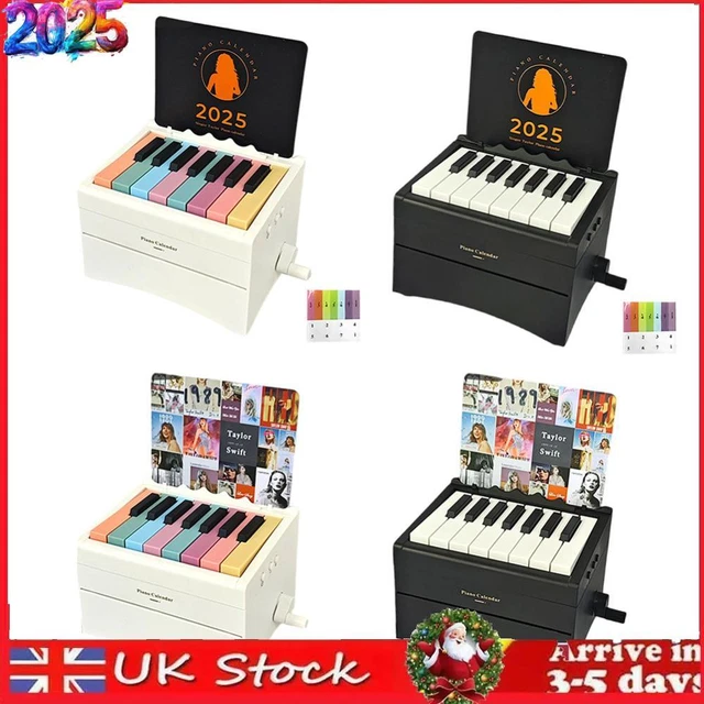 TAYLOR PIANO CALENDAR 2025 Mini Piano Calendar Playable 15 Keys Gift ...