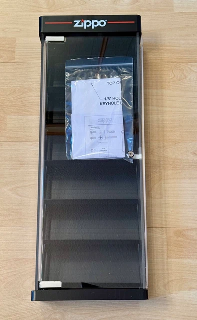 ZIPPO LIGHTER DISPLAY Stand Wall Mounted Holds 18 Lighters Can Be ...