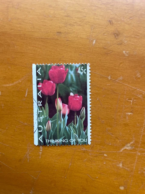 1994 AUSTRALIA THINKING Of You Love Tulips Booklet Stamp Used $1.20 ...