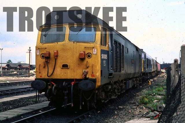 35MM SLIDE BR British Railways Diesel Loco Class 50 50005 Saltley 1981 ...