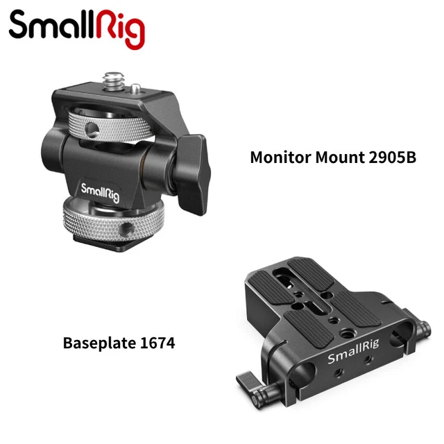 SMALLRIG SWIVEL TILT 360° Adjustable Monitor Mount 2905B with Baseplate ...