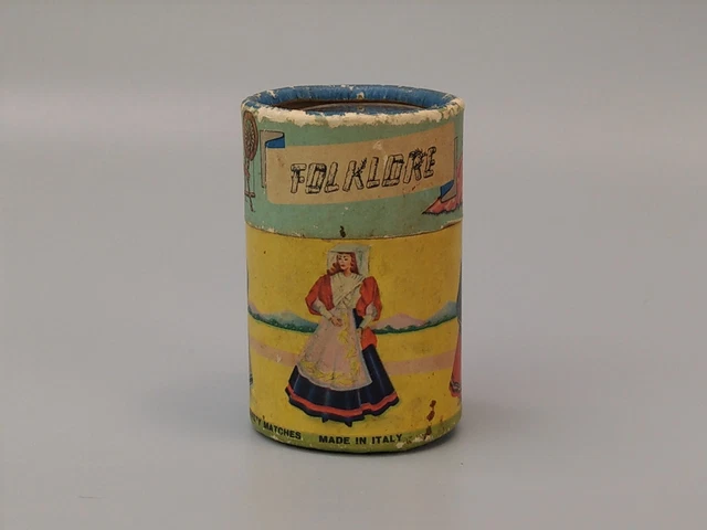 VINTAGE ITALIAN MATCHES box Peasant Folklore with a original colourful ...