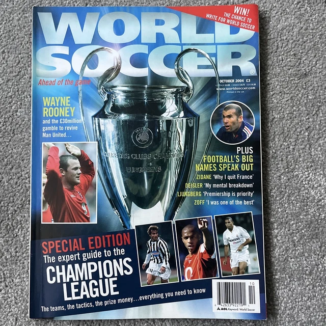 WORLD SOCCER MAGAZINE October 2004 - CHAMPIONS LEAGUE SPECIAL £6.99 ...