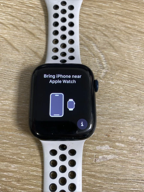 APPLE WATCH NIKE Series 7 GPS 45mm Midnight Aluminium Case with Grey ...