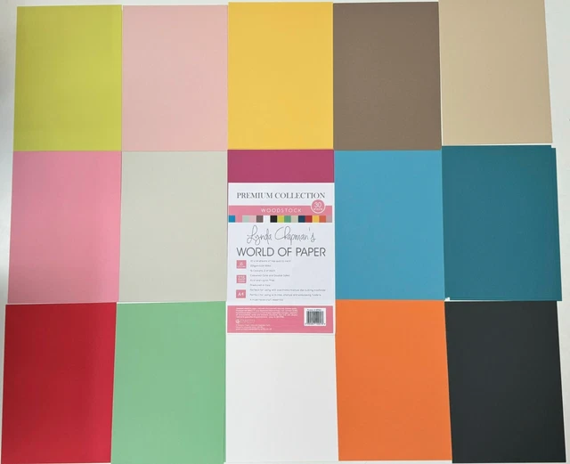 A4 CARDSTOCK 90 sheets - PLUS FREE ADHESIVE KIT - Lynda Chapman World ...