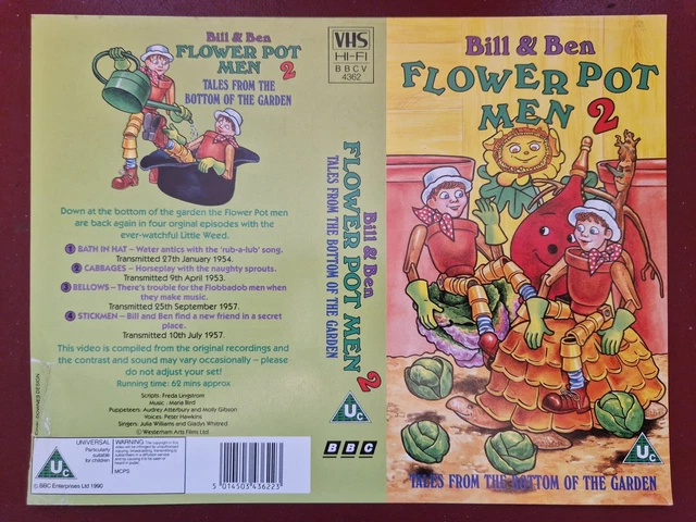 BILL & BEN Flower Pot Men 2 - BBC - Unused Video Sleeve/Cover #B15422 £ ...