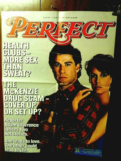 PERFECT JOHN TRAVOLTA & Jamie Lee Curtis 1985 Lobby Poster 17.5" x 24.5 ...