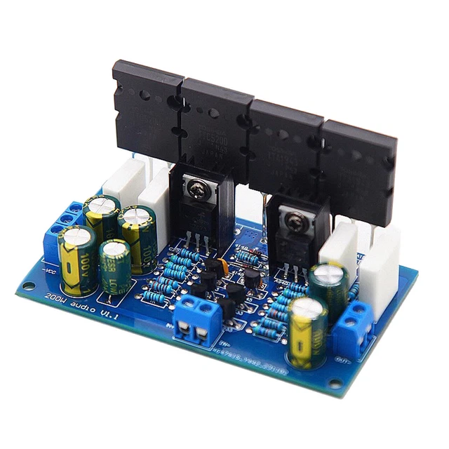 200W MONO POWER Amplifier Board HiFi Double Output DC 35-60V Audio Amp ...