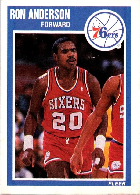 CARTE DE BASKETBALL 1989 Fleer Ron Anderson #112 Philadelphia 76ers EUR ...