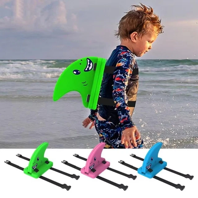 CHILDRENS BACK FLOAT Kid's Shark Fin Back Float Board Auxiliary Float ...