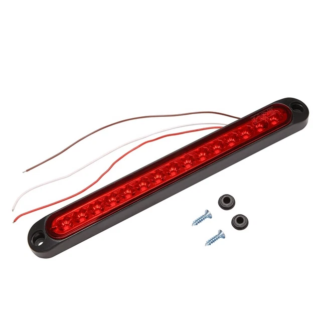 10 INCH SEALED Truck& RV Trailer Light Bar 15 Led Third Brake Lights ...