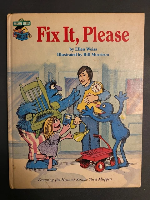 'FIX IT, PLEASE' by Ellen Weiss - Sesame Street Book Club Golden Press ...