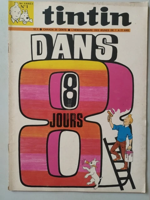 TINTIN JOURNAL MAGAZINE n°1 du 5/01/1971; couverture Hergé EUR 6,00 ...