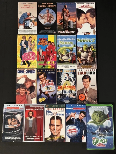 JIM CARREY MIKE Myers Adam Sandler 17 VHS Lot Grinch Austin Powers ...