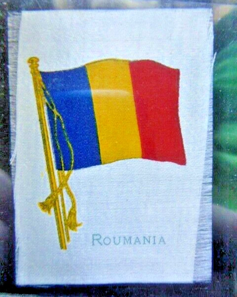 JOHN SINCLAIR SILK Ww1 "Flags" Myrtle Green Caption, Roumania 1/24 1914 ...