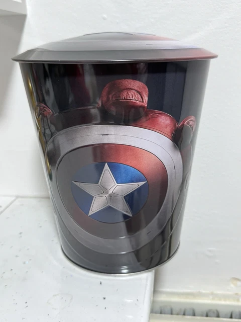 CAPTAIN AMERICA BRAVE New World Popcorn Bucket Tin And Shield Brand New ...