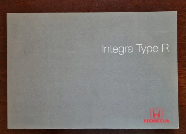 GENUINE 1998 - 2001 Honda Integra Type R DC2 owners manual with leather ...