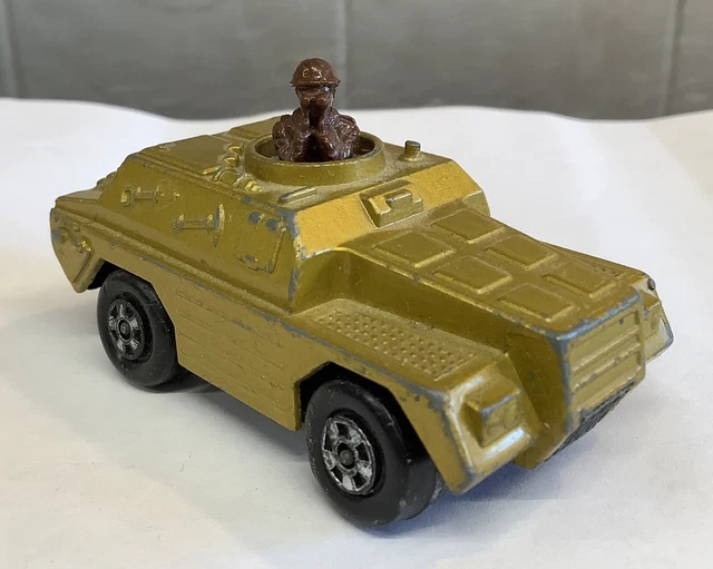 MATCHBOX ROLOMATICS NO. 28 Stoat Armoured Car, Average Condition £1.99 ...