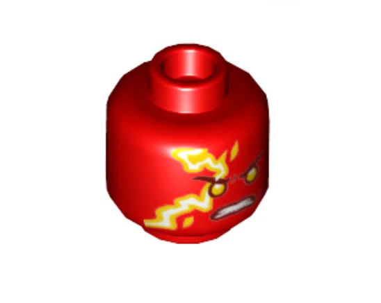 LEGO ® TÊTE Minifig Ninjago Rouge Kai Spinjitsu Burst Minifigure Head ...