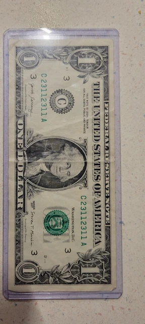 RARE SERIAL NUMBER Dollar Bill £19.90 - PicClick UK