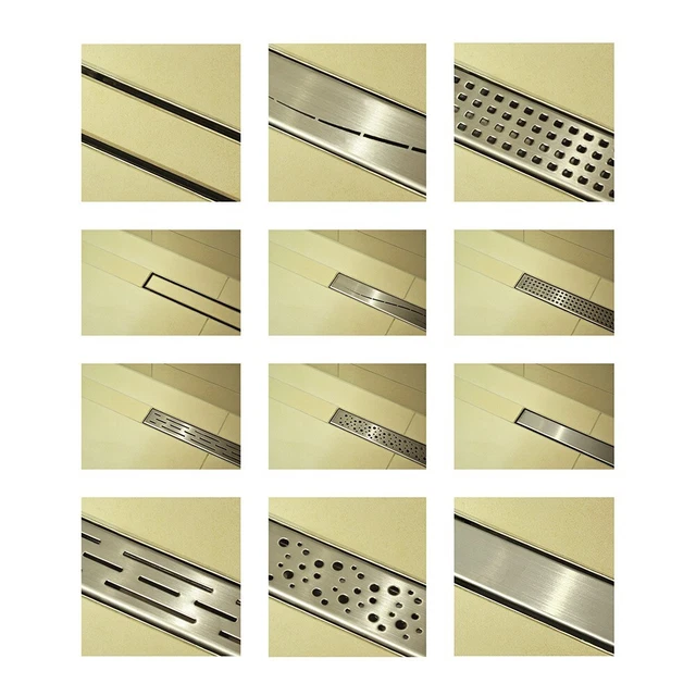 HOME DELUXE SHOWER gutter floor drain stainless steel drain bathroom ...
