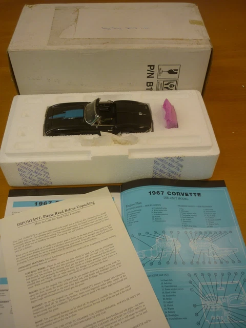 A FRANKLIN MINT 1967 Chevrolet Corvette, boxed with paperwork. £129.95 ...