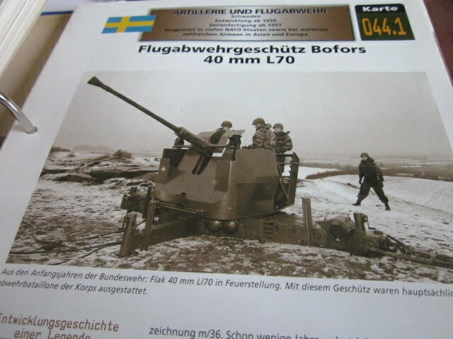 MILITÄRFAHRZEUGE ARCHIV ARTILLERIE 44.1 Flak Bofors 40mm L 70 Schweden ...