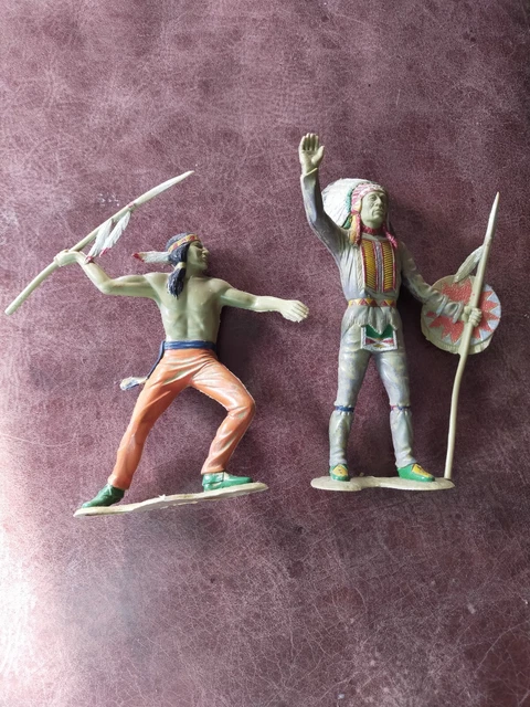 VINTAGE - MARX Toys - Native American Indian Figures X 2 - 1964 ...