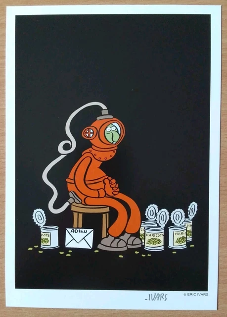 SUICIDES DE MÉNAGE Tiré à part Ex-libris Signé IVARS (Psikopat Fluide ...