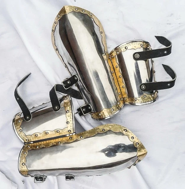 MEDIEVAL SPLINT COMBAT Bracers Handmade Armor 18 Gauge SCA Steel ...