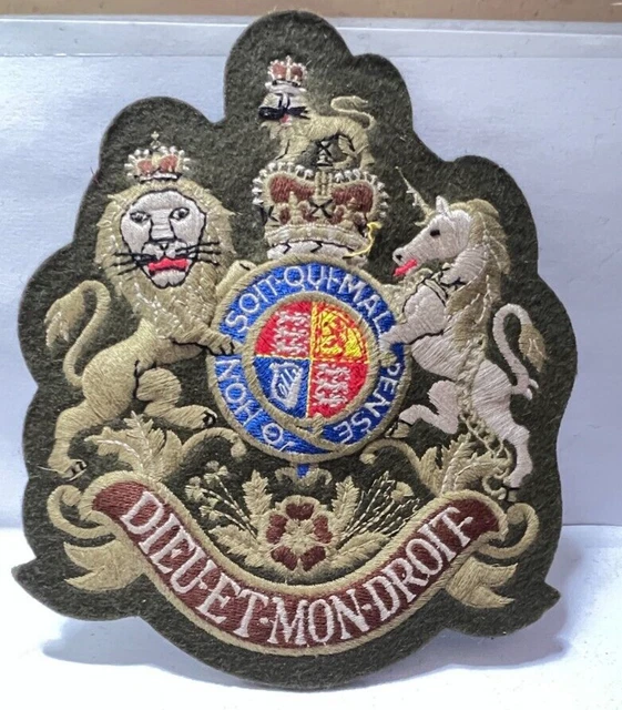 BRITISH ARMY WO1 Sergeant Major's Cloth Rank Badge Very Large 13 x 16 ...