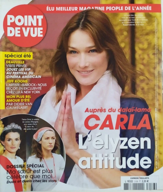 POINT DE VUE N° 3136 09/2008 Carla Bruni L'élizen Attitude-Jeff Koons ...