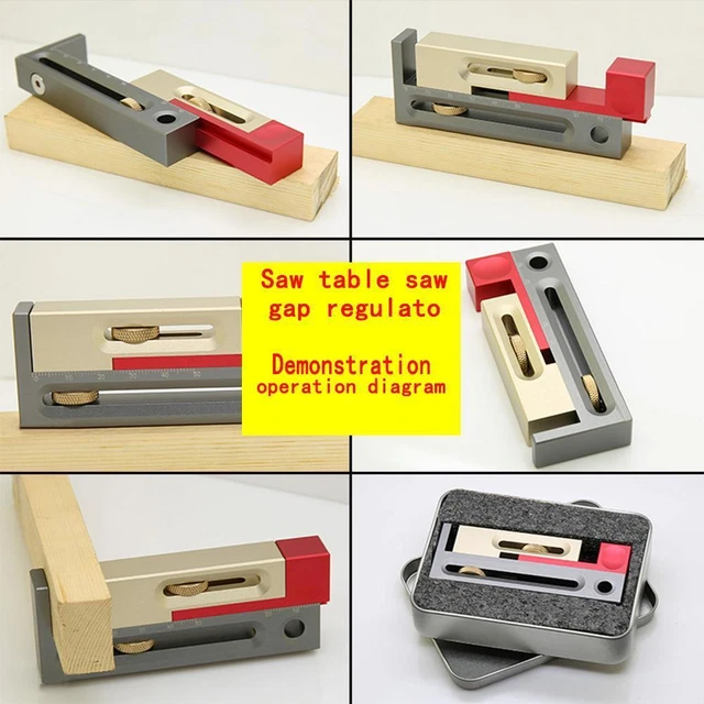 TABLE SAW SLOT Adjuster Mortise and Tenon Tool Movable Measuring Block ...