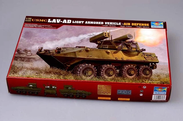 TRUMPETER 1/35TH SCALE U.S.M.C. LAV-AD Air Defence AFV plastic model ...