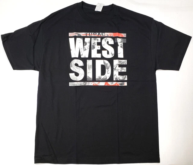 2-PACK T-SHIRT TUPAC SHAKUR West Side Rap Hip Hop T-Shirt Herren 100 % ...