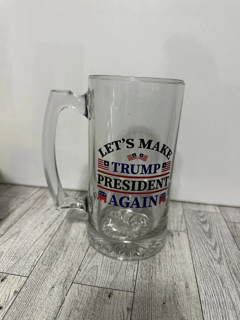 DONALD TRUMP 2024 MAGA Republican Beer Mug W/Handle - LETS MAKE TRUMP ...