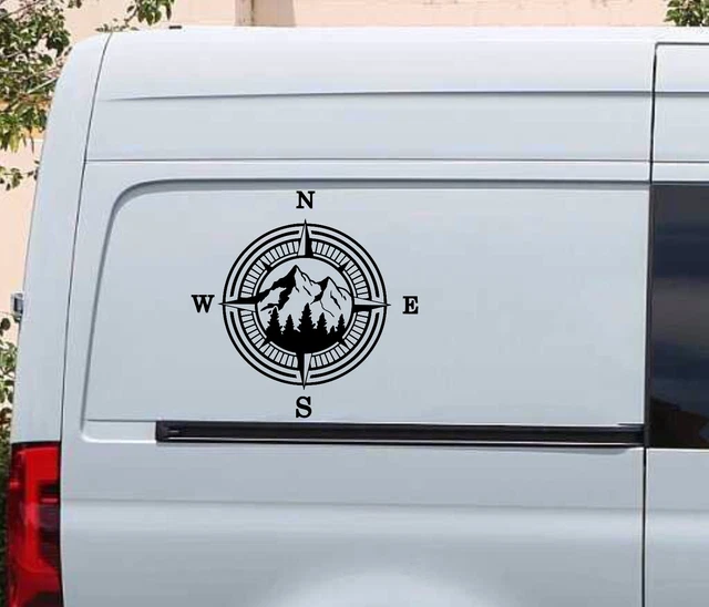 MOTORHOME COMPASS CARAVAN Campervan Bumper Vinyl Window Sticker Car ...