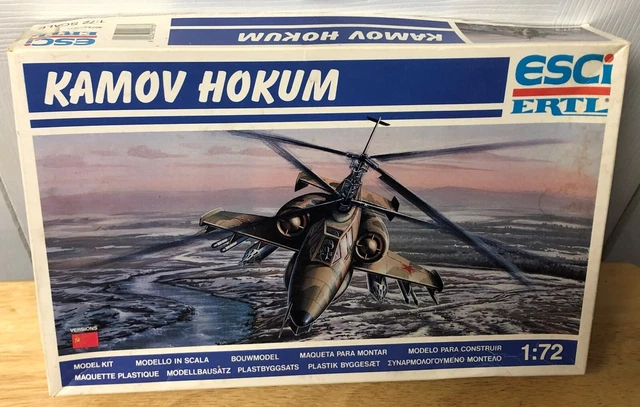 RUSSIAN KAMOV KA-50 Hokum Attack Helicopter 1/72 model kit by ESCI ERTL ...