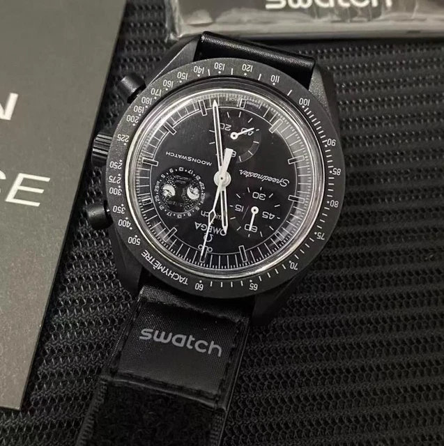SWATCH X OMEGA Mission to the Moon phase / New Moon / Black Snoopy £82.67 - PicClick UK