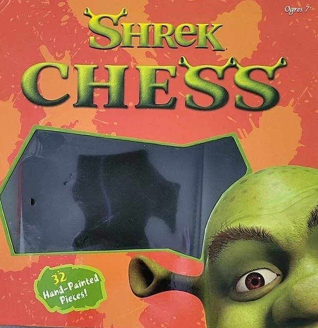 SHREK CHESS 32 Collectable Hand Painted Chess pieces and custom game ...