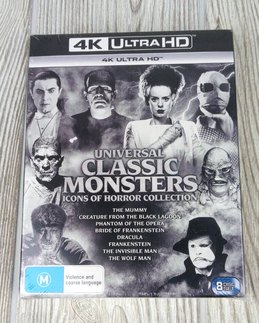 UNIVERSAL CLASSIC MONSTERS Icons of Horror Collection (Reg 0) BluRay 4K ...