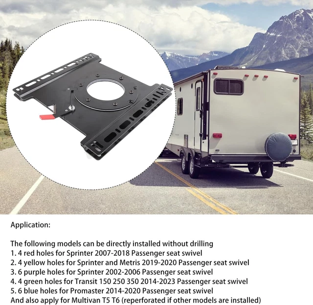 RV SEATS TURNTABLES, Swivel Base Steel Plate High Strength for Transit ...