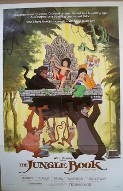 Jungle Book Original Movie Poster Disney Classic Mowgli Bagheera Shere