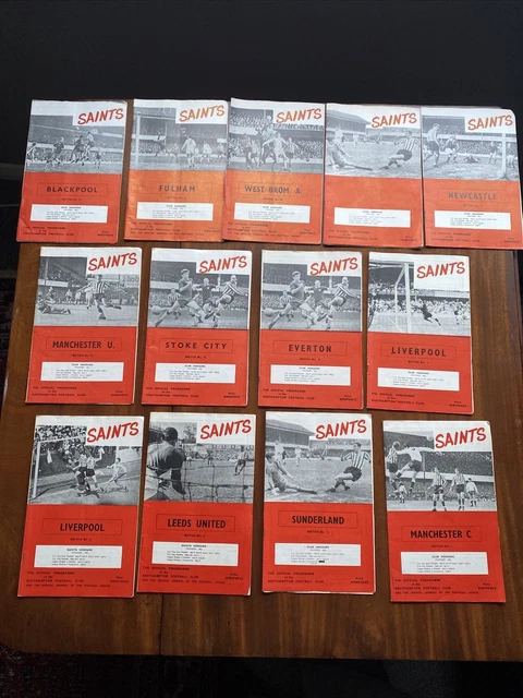 13 SOUTHAMPTON FC Programs 1966 - 1967 £20.00 - PicClick UK