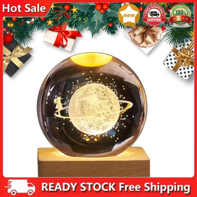 3D ENGRAVED CRYSTAL Ball Lamps Standing Lighted Crystal Ball for ...