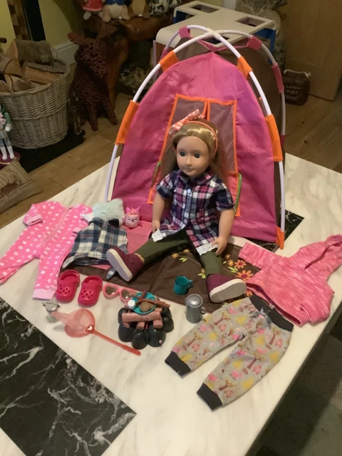 OUR GENERATION CAMPING Bundle - Delux Doll Shannon with Tent ...