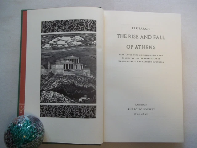 THE RISE AND Fall of Athens, Plutarch, Folio Society, 1967, slipcase £9 ...