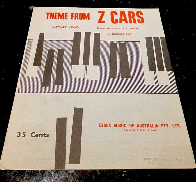 Z CARS THEME from Z CARS By Bridget Fry-Essex Music-Aust 1962 Rare EUR ...