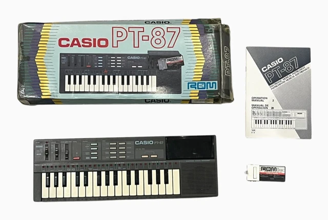 CASIO PT-87 MINI Electronic Keyboard Casiotone + ROM RO-551, Boxed ...