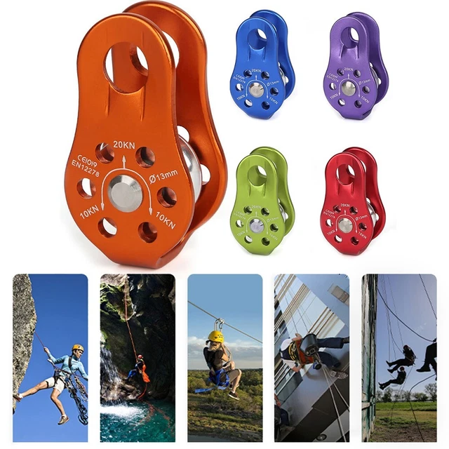 HIGH QUALITY PULLEY for Rock Climbing Tensioning Systems and Zipline ...